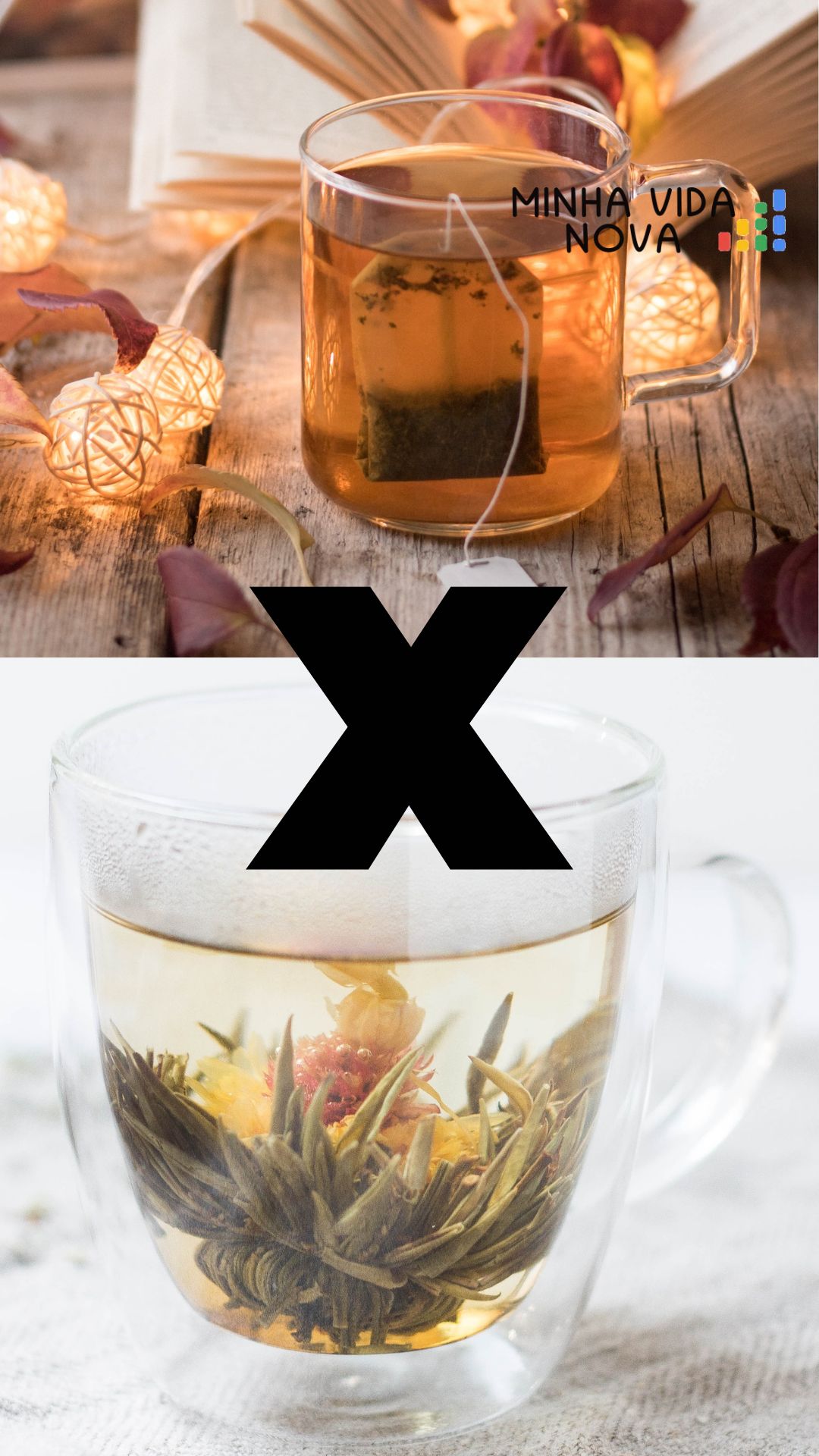 Chá de saquinho é a mesma coisa do chá da erva natural?